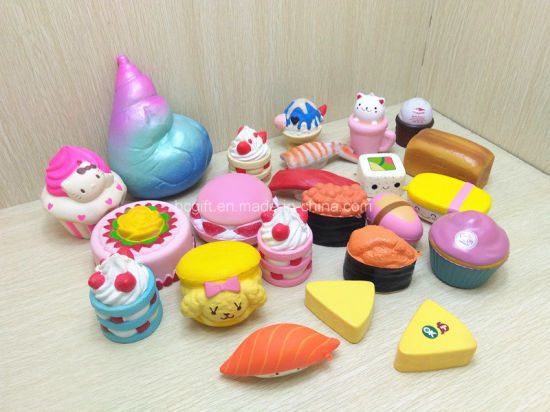 Assorted Squishies Random Cakes and Foods PU Squishy Slow Rising Foam ...
