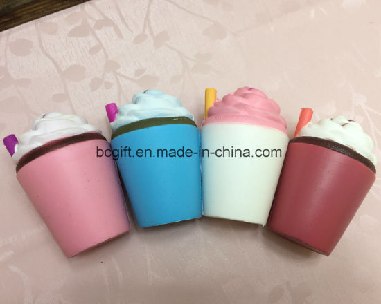 PU Squishy Slow Rising Ice Cream Straw Cup Scented Toy - Buy Squishy ...